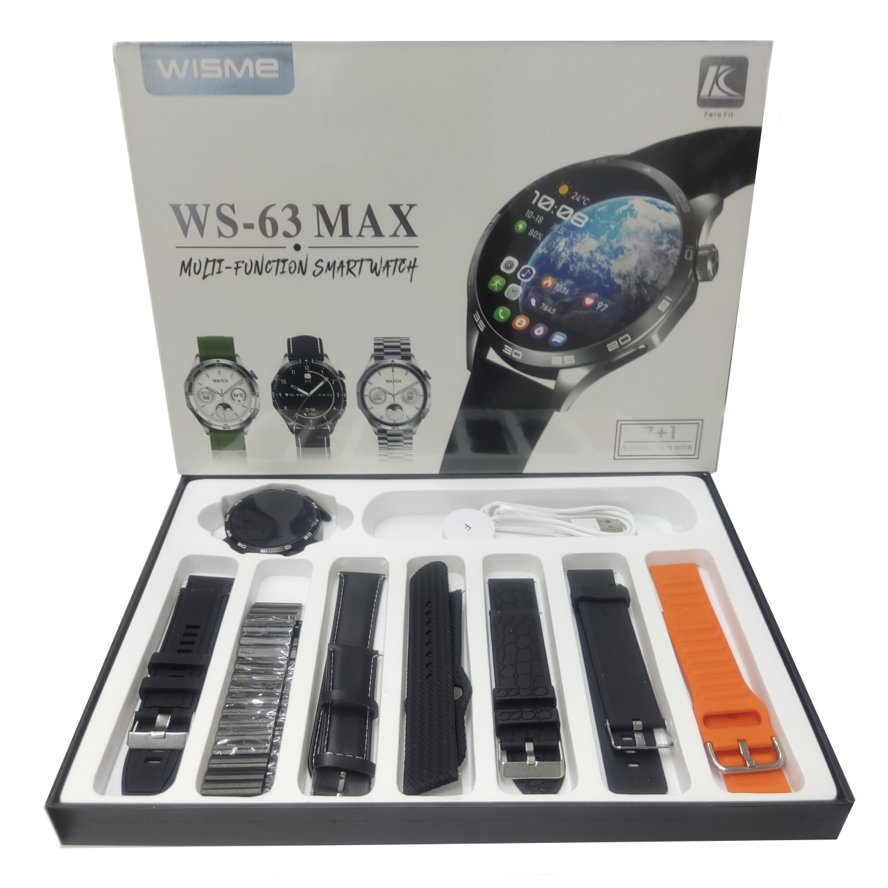 ساعت هوشمند ویسمی مدل WS-63 Max دارای 7 بند ا WISME WS-63 Max 7+1 Seven Plus One Multi Function ...